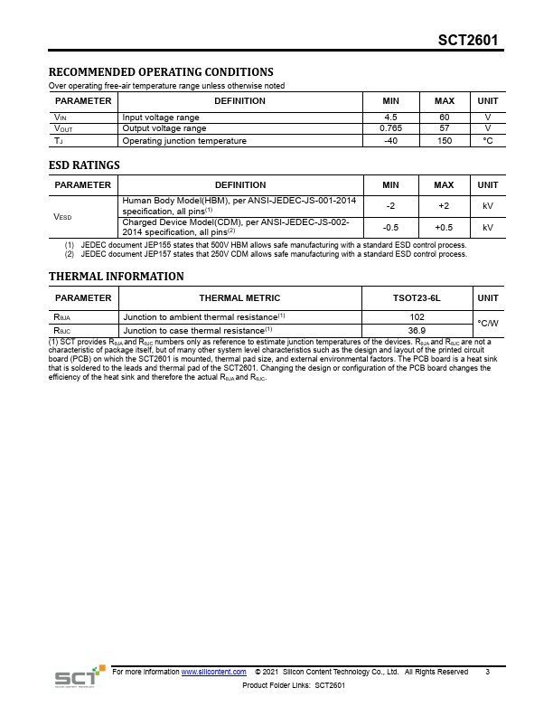 SCT2601 Datasheet - SCT